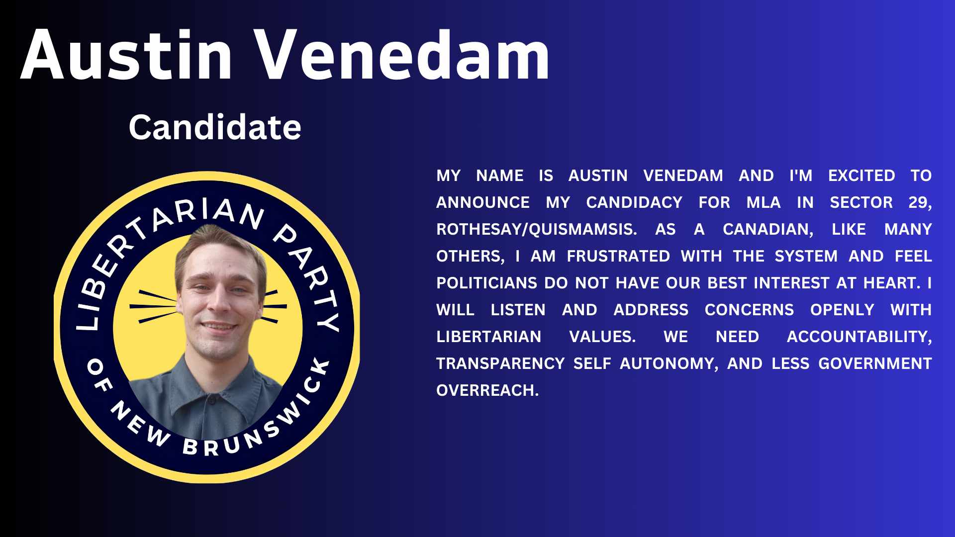 Our Candidates - Libertarian Party Of New Brunswick