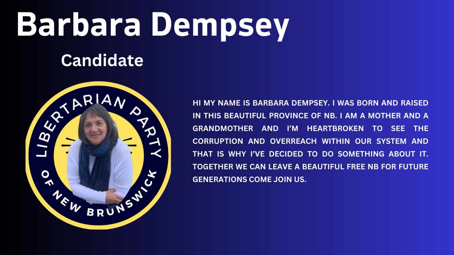 Our Candidates - Libertarian Party Of New Brunswick