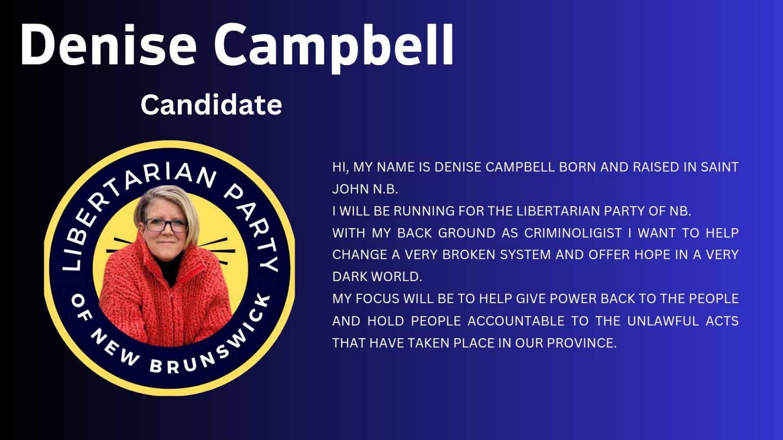 Our Candidates - Libertarian Party Of New Brunswick