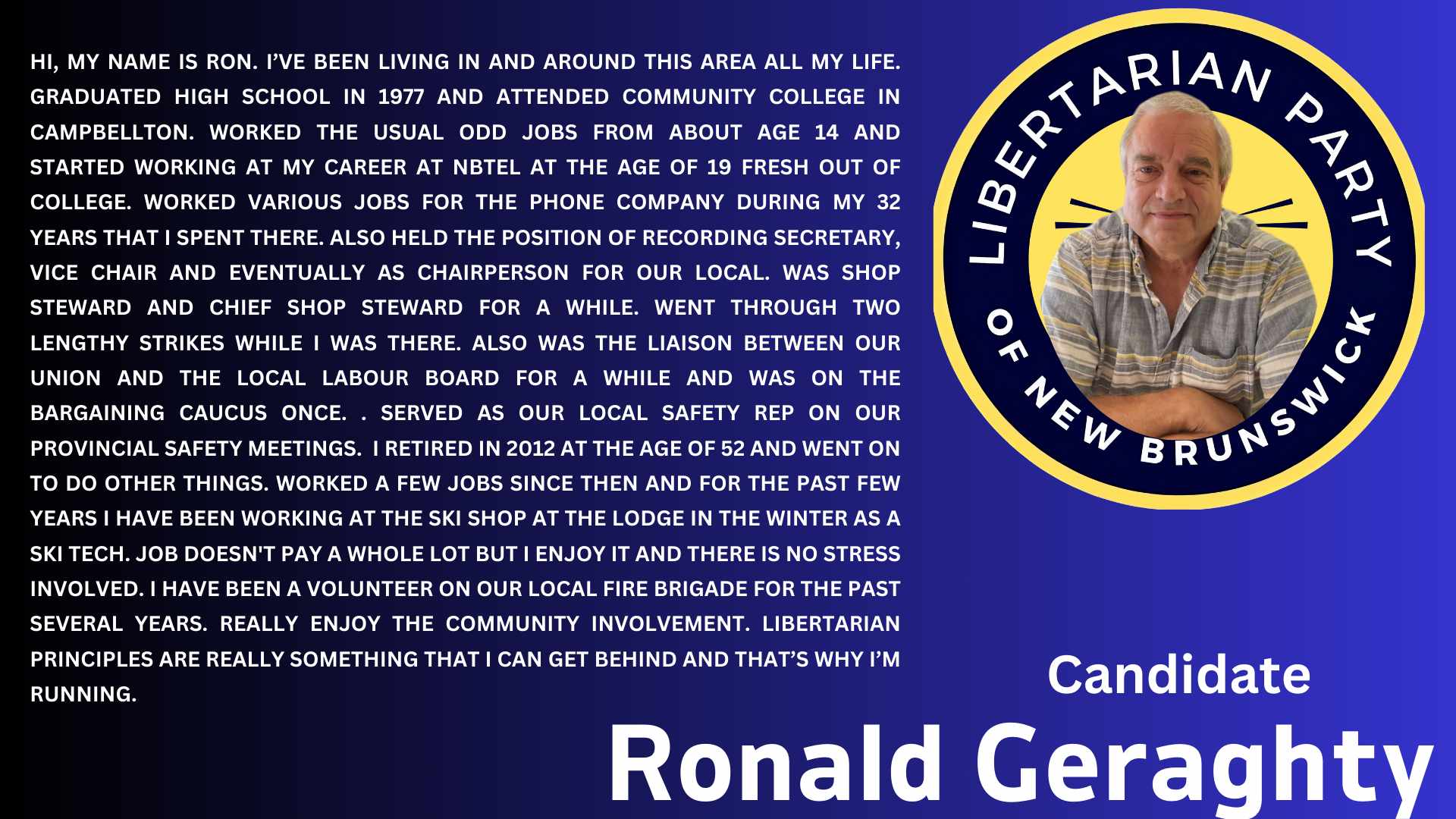 Our Candidates - Libertarian Party Of New Brunswick