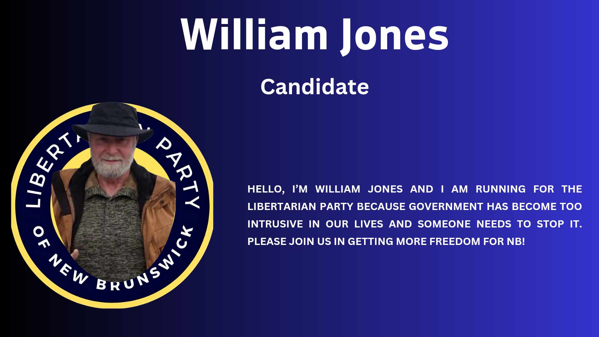 Our Candidates - Libertarian Party Of New Brunswick