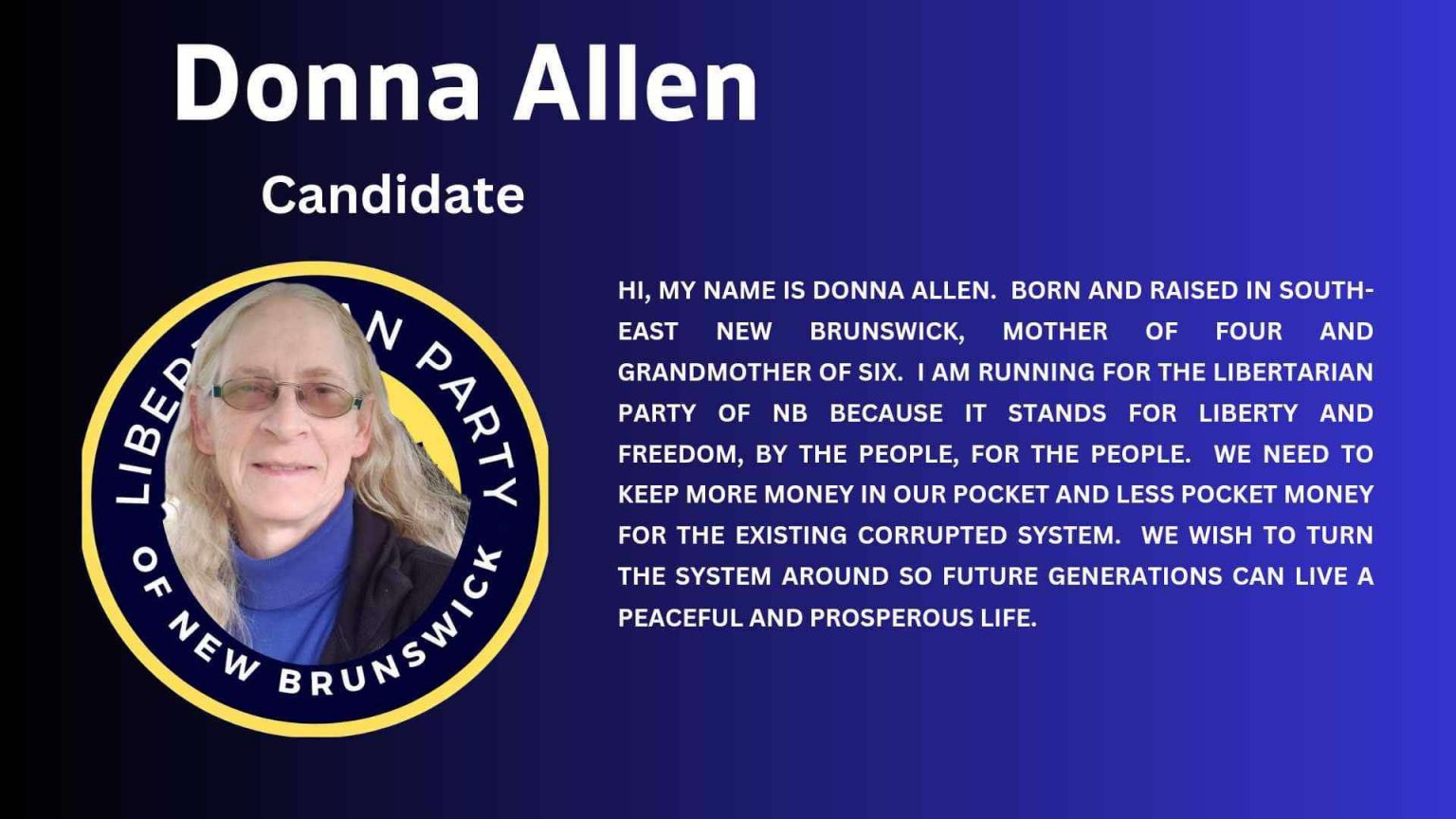 Our Candidates - Libertarian Party Of New Brunswick